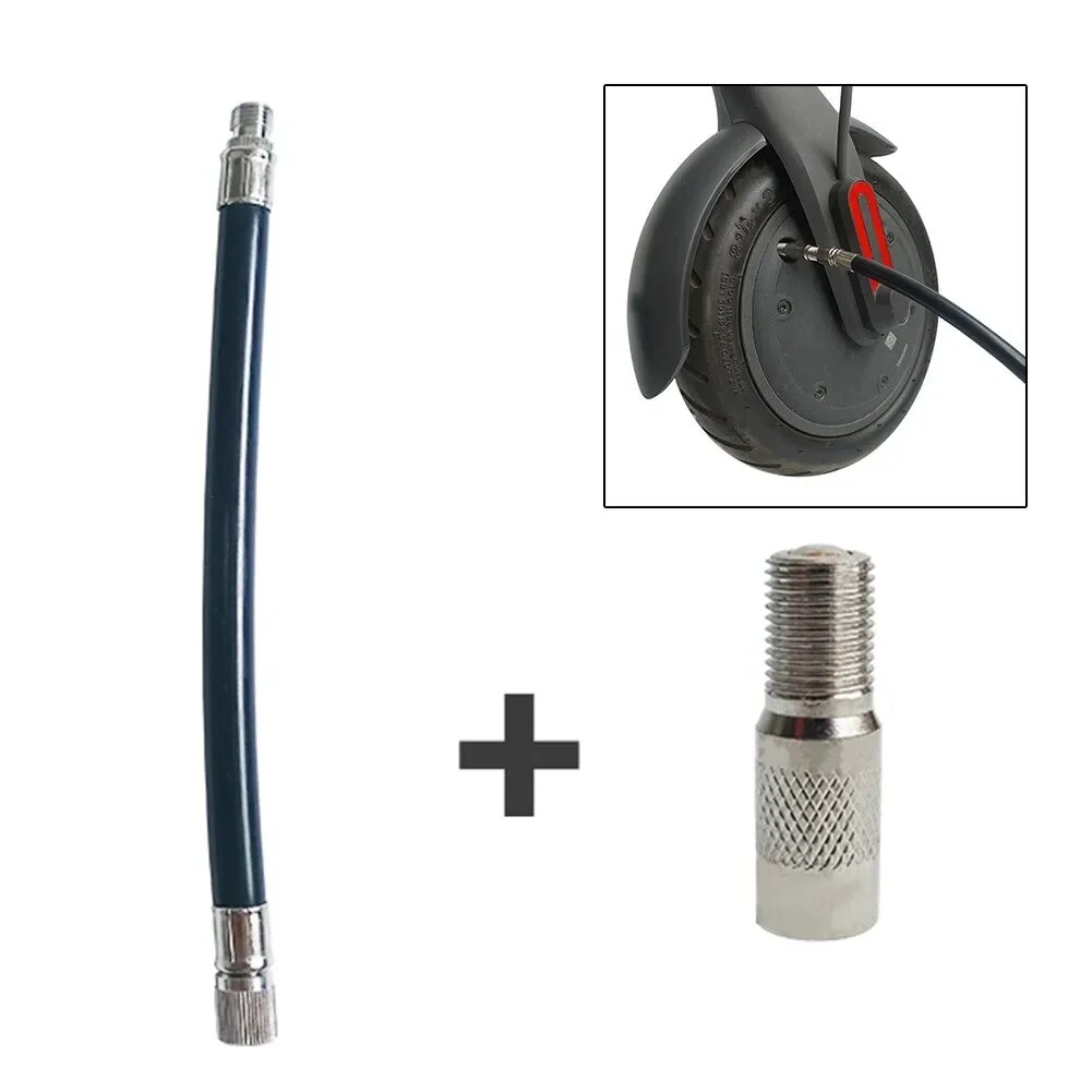 Адаптер клапана, воздушный насос, Расширенная сопла, шланг для электрического скутера Xiaomi M365, полностью медный клапан, аксессуары для электрических скутеров