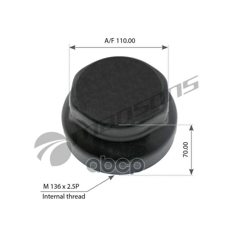 Крышка ступицы ! M136x2.5 SW110 BPW ECO Plus 8-9t Mansons арт. 300369