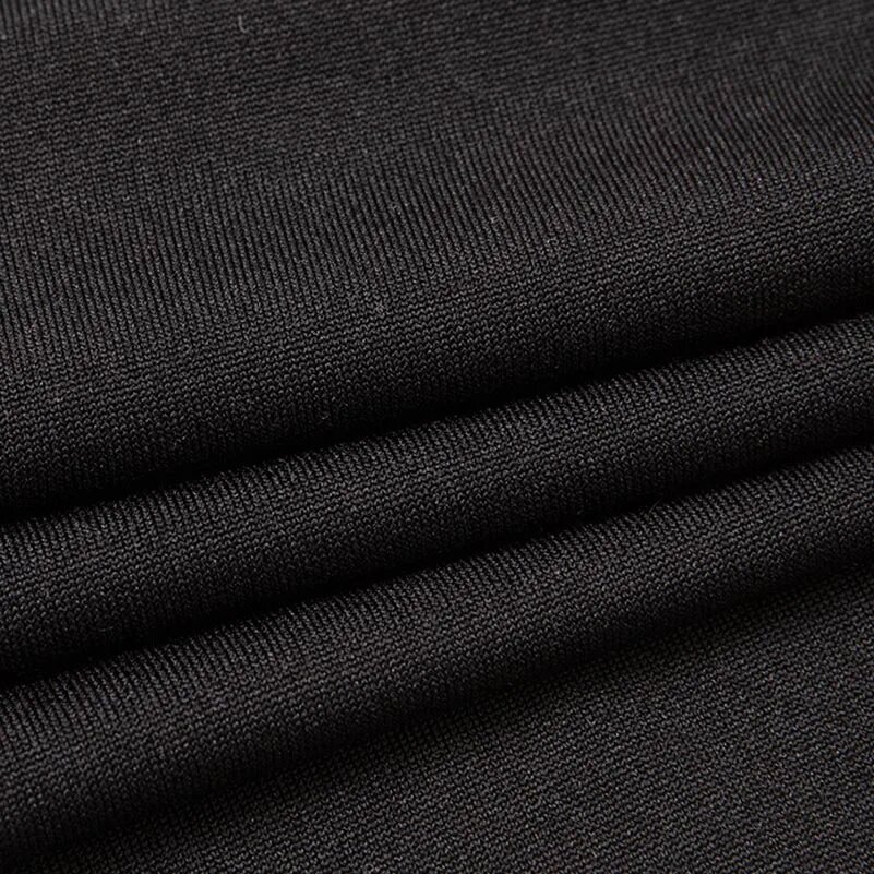 Fabcdiy эластичная ткань из полиэстера и спандекса, молочный шелк, 0.5x1.7 м Черный, 3 Black