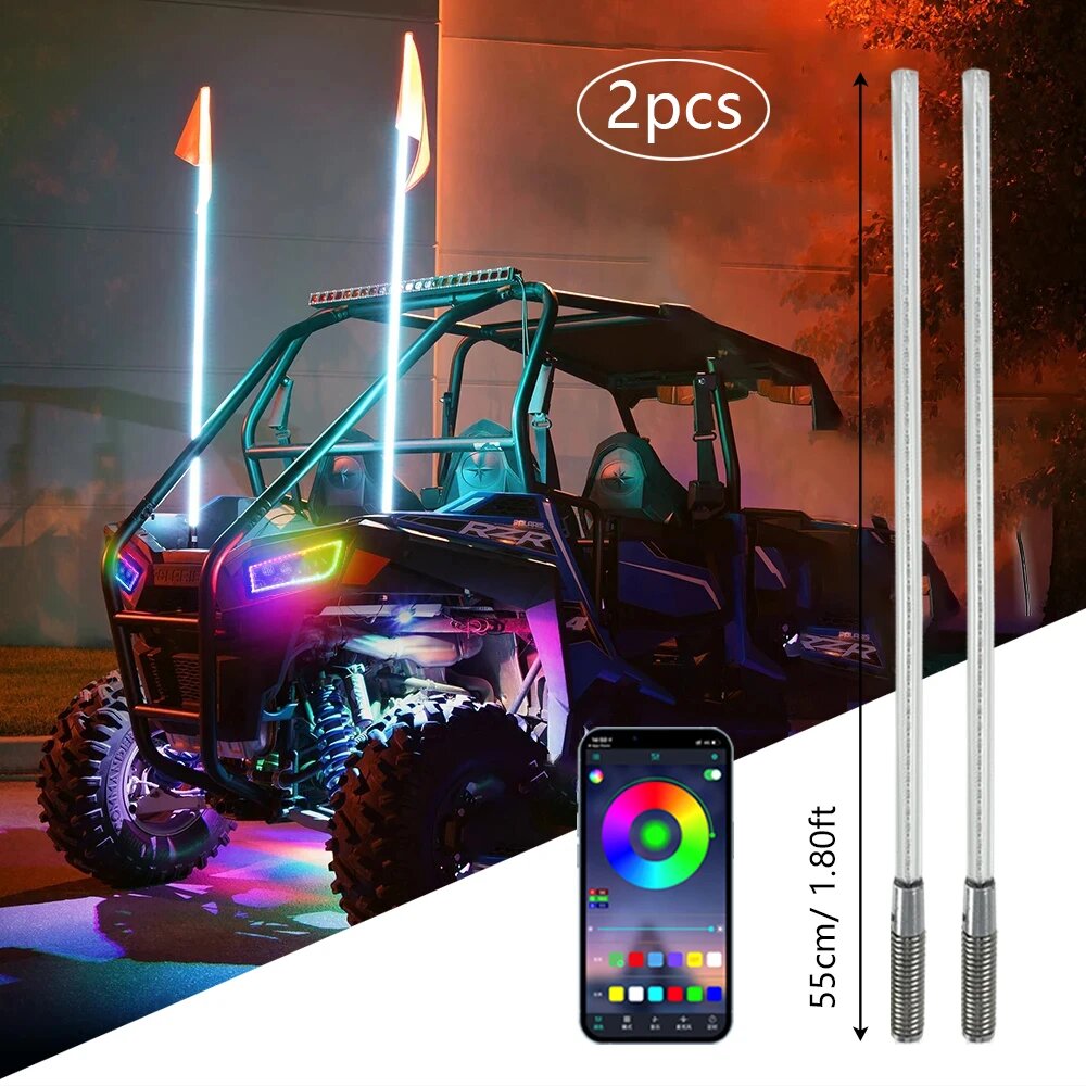 Светодиодные кнуты 55cm для ATV UTV Polaris RZR