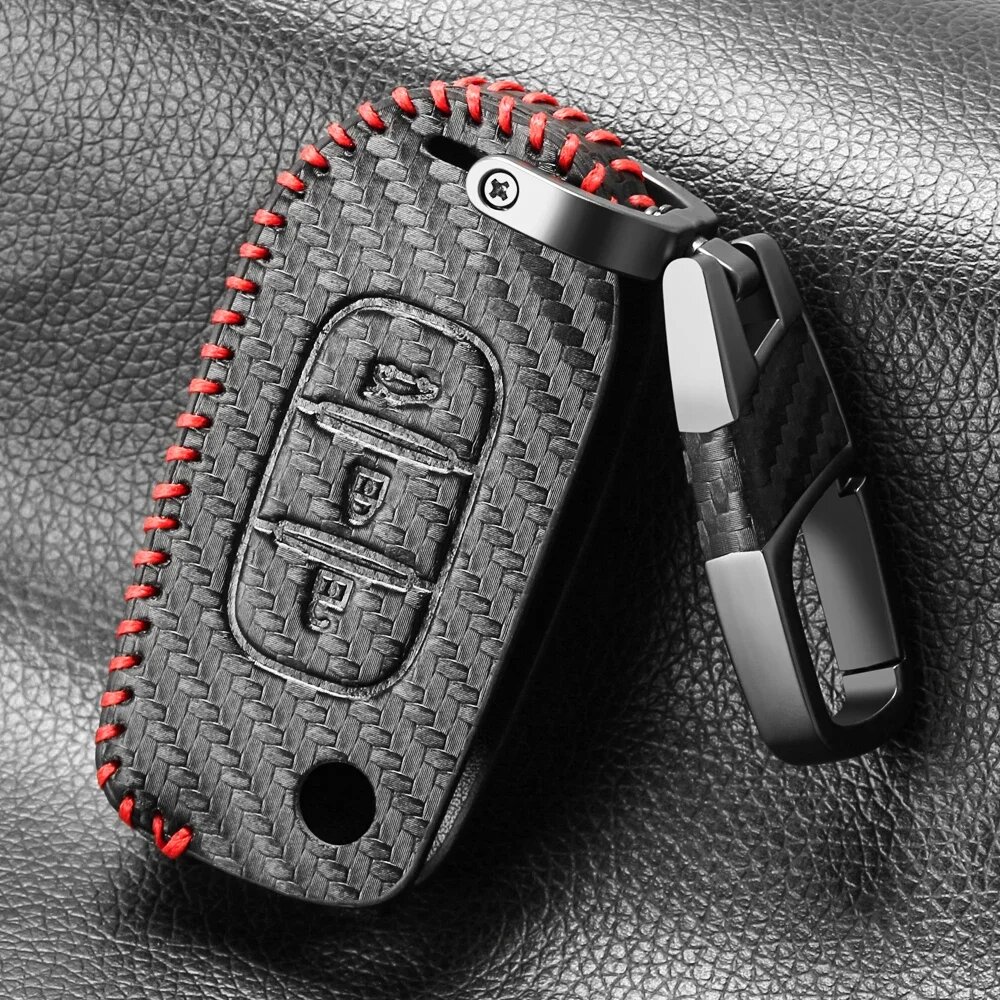 Кожаный автомобильный откидной чехол для ключей, защитный чехол-держатель, брелок для ключей для Renault Sandero Duster Megane Kangoo Captur 3 Buttons