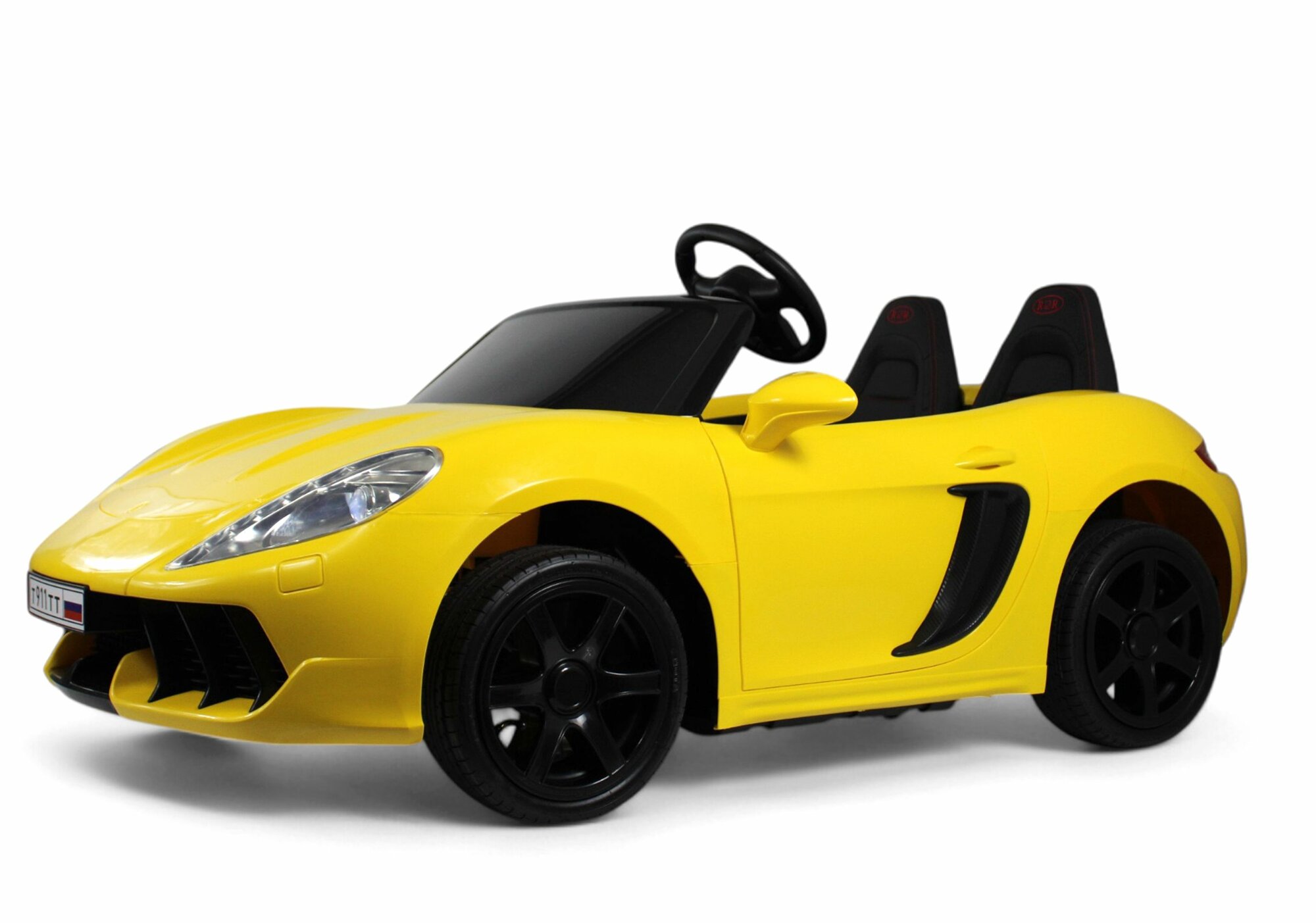 Детский электромобиль RiverToys T911TT NEW двухместный желтый
