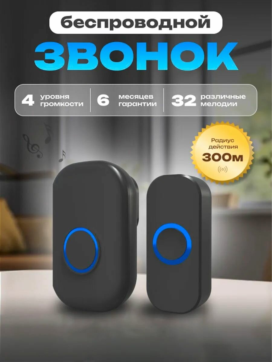 Беспроводной WiFi звонок дверной с камерой