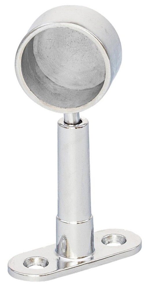 Держатель для трубы Element / Элемент крепление к стене регулируемое торцевое из металла, цвет хром, 1шт. / крепеж и фурнитура