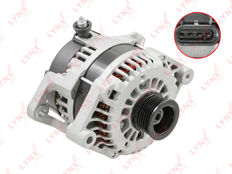 Генератор LYNXauto EA-1315. Для CHEVROLET Шевролет Captiva(Каптива) (C100) 2.4 06>, OPEL Опель Antara(Антара) A 2.4 06>