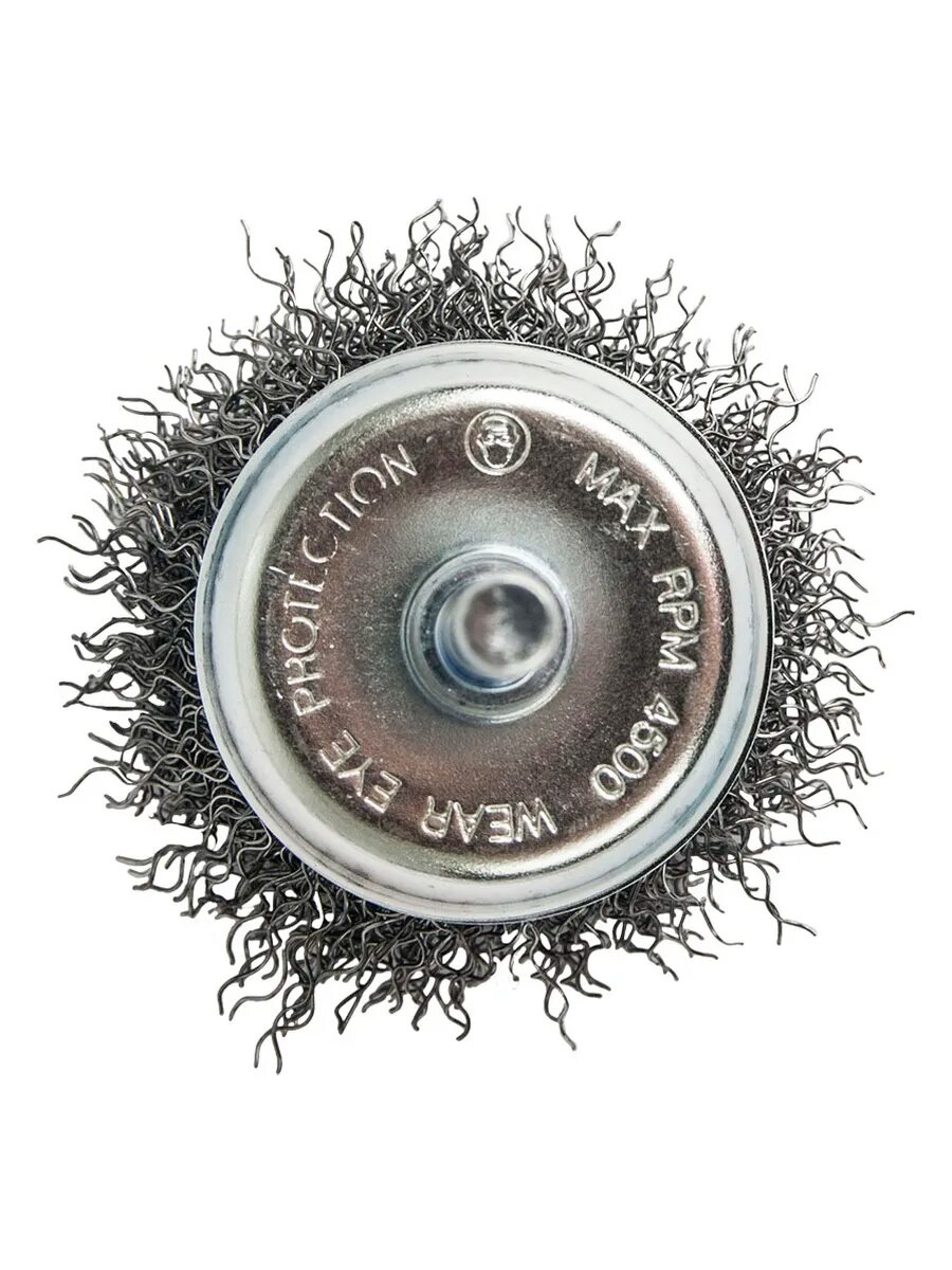 Кордщетка для дрели чашеобразная мягкая 50 мм, хвост 6 мм