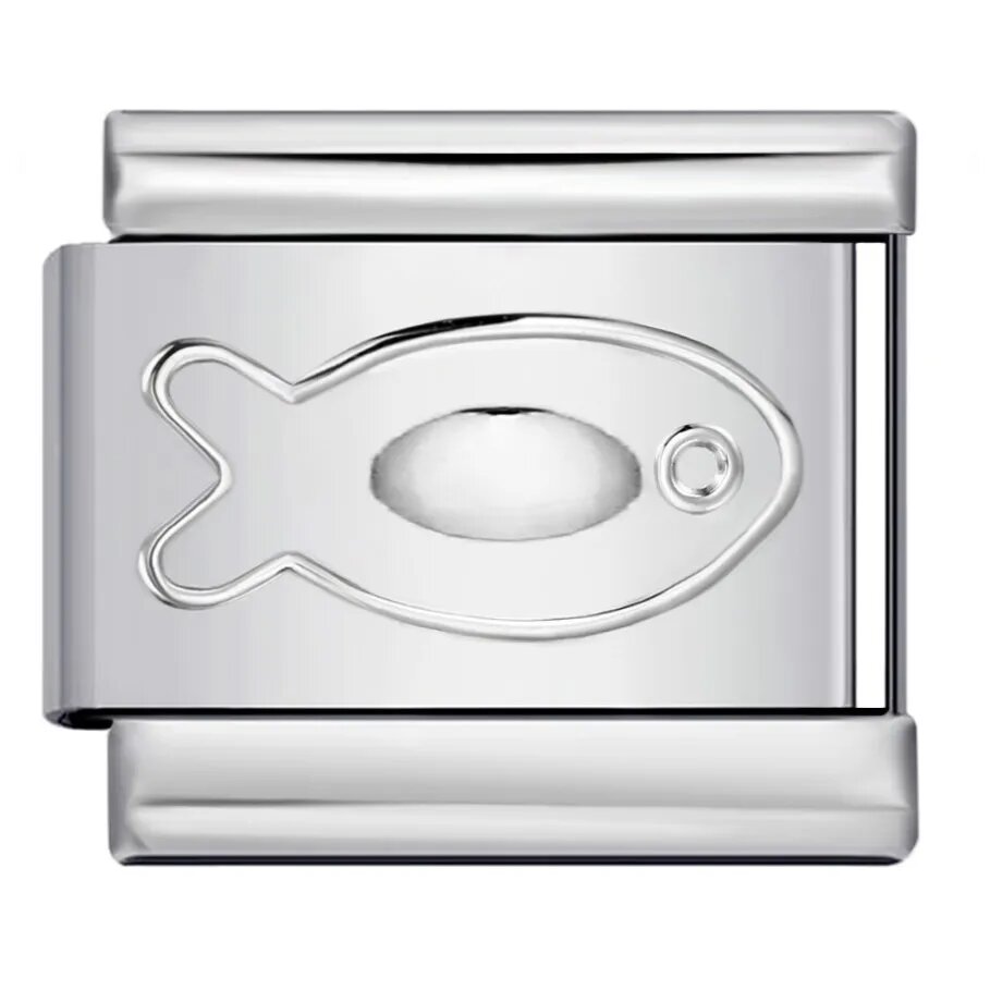 Шарм рыбка MINISO, серебряный, ICY1261, 9 мм