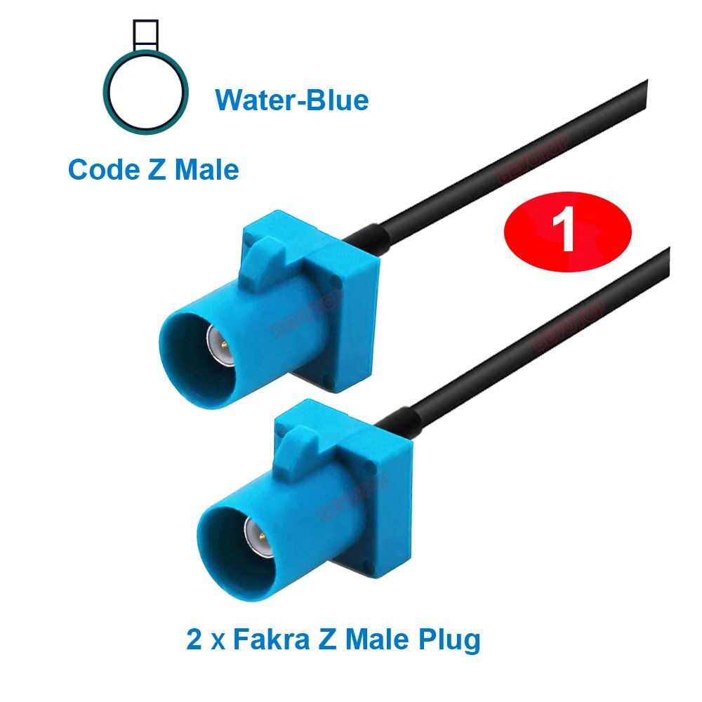 BEVOTOP Fakra Z удлинитель GPS антенны RG174 10м синего цвета 15CM, Fakra Z M to Z M