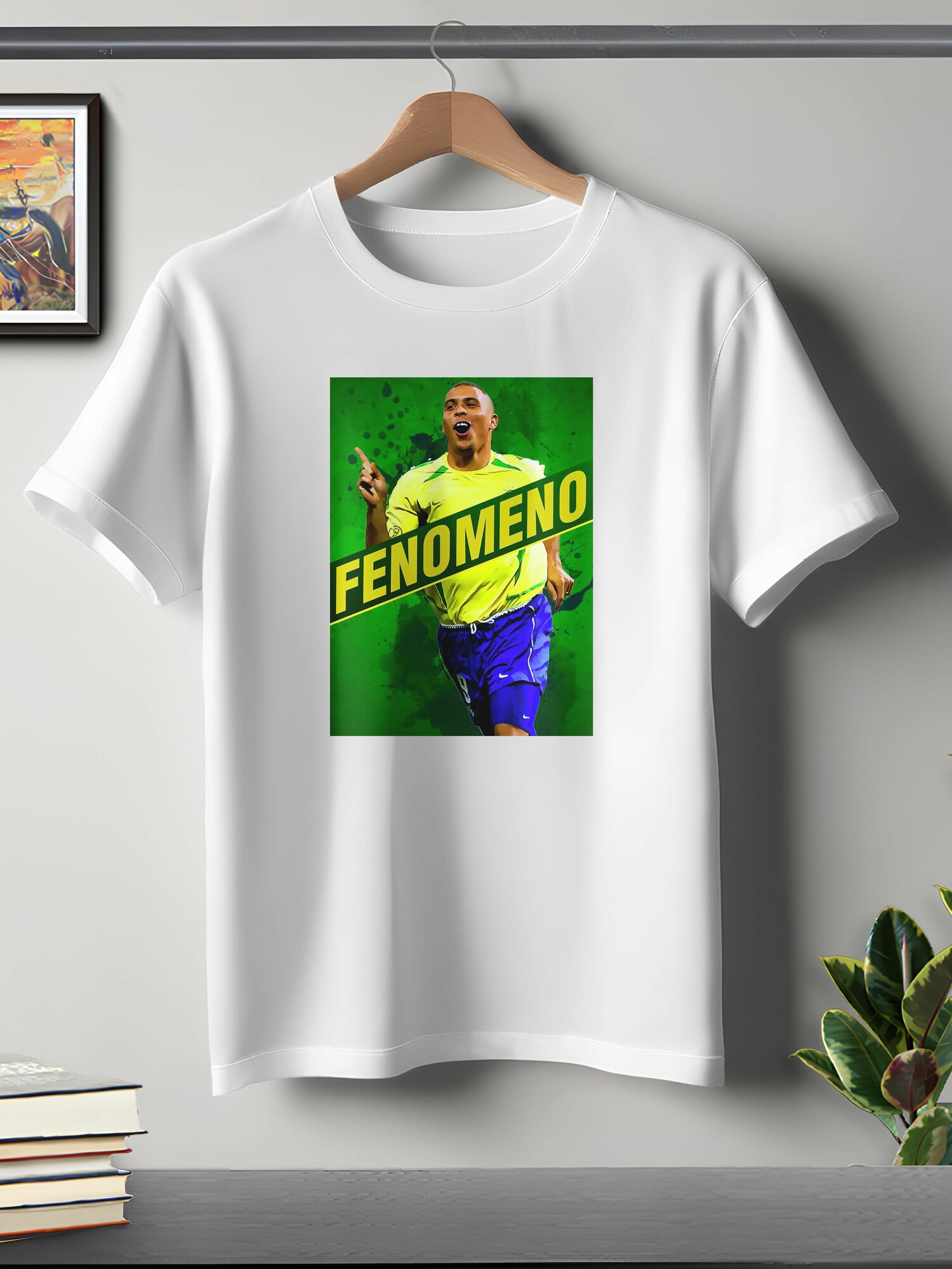 Футболка  Детская ONEQ 128 (8-9) размер с принтом Ronaldo, белая