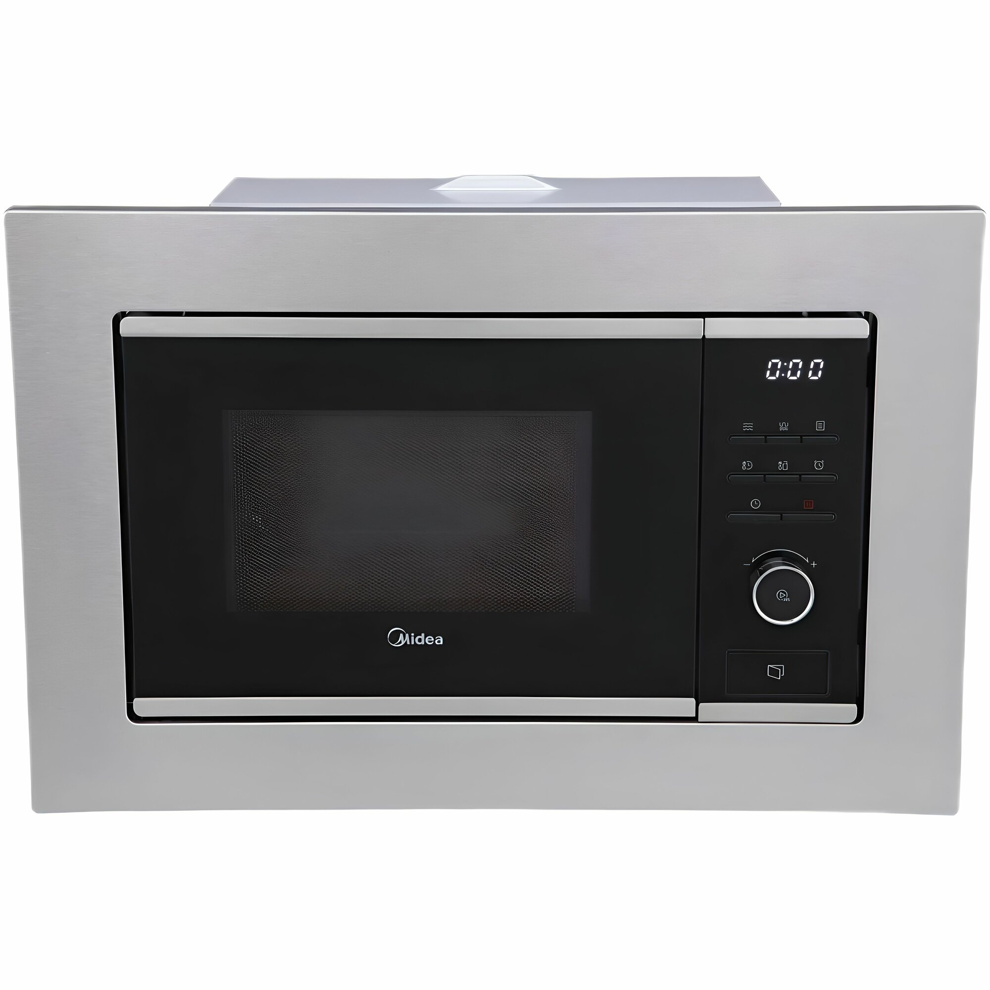 Встраиваемая микроволновая печь Midea MI72200X, нержавеющая сталь, серебристый/черный