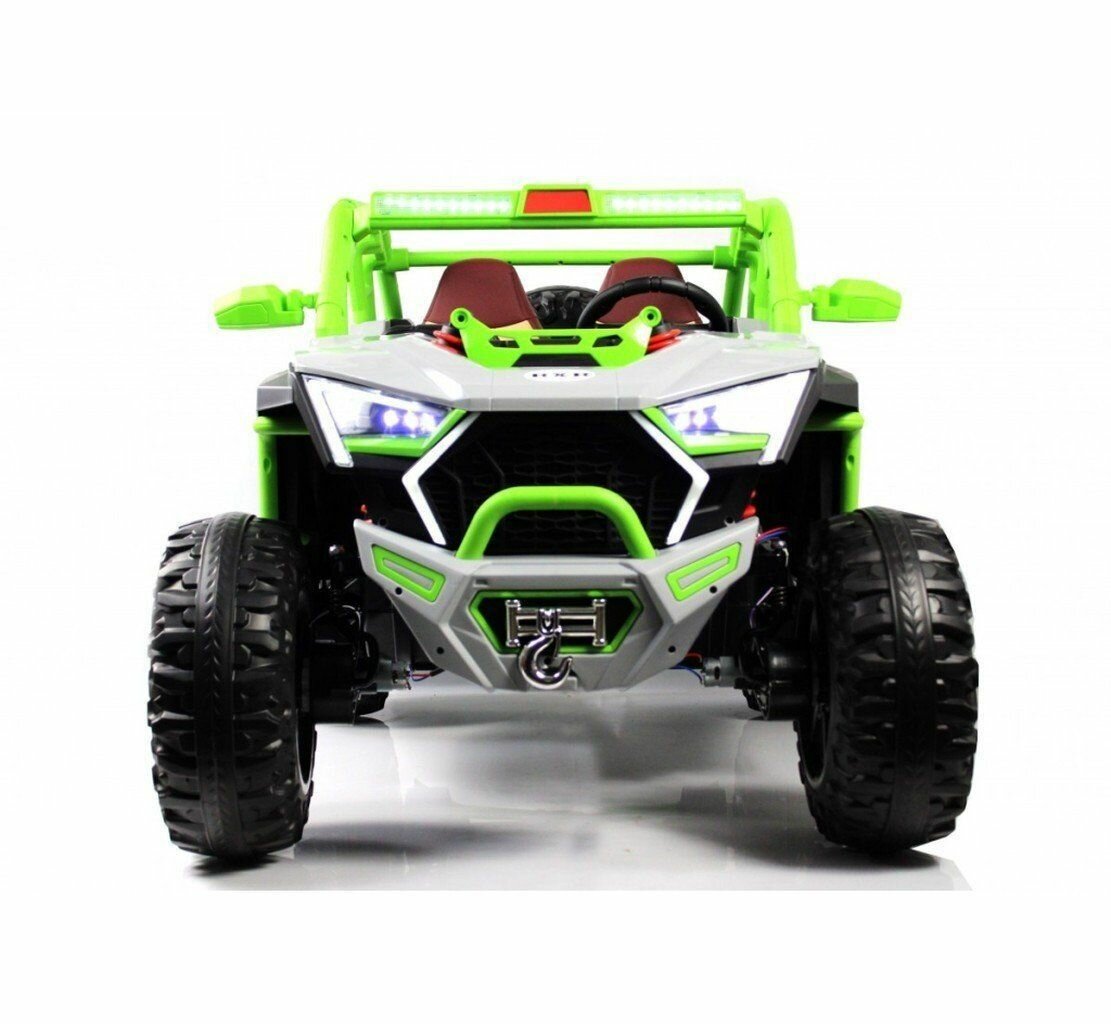 Детский электромобиль "Багги", полный привод, USB, Bluetooth, от 3 до 7 лет, светло-зелёный