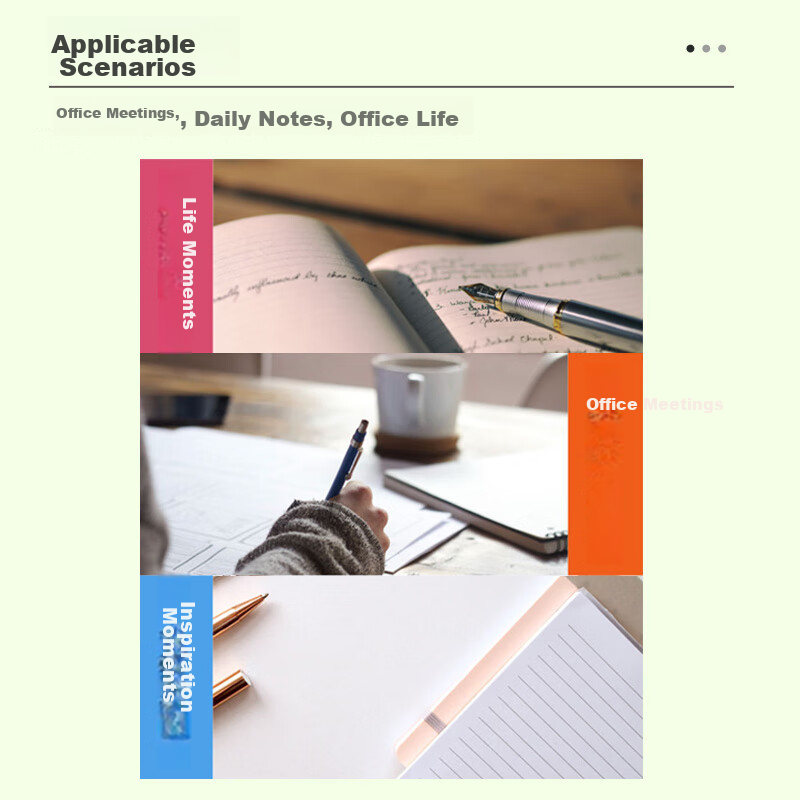 TANGO A4 Soft Notebook for Notes, Research, Diary, Office Meetings, Writing, Memo, Error Correction And Practice. 30 Sheets/5 Books Mixed Colors. Study And Office Supplies