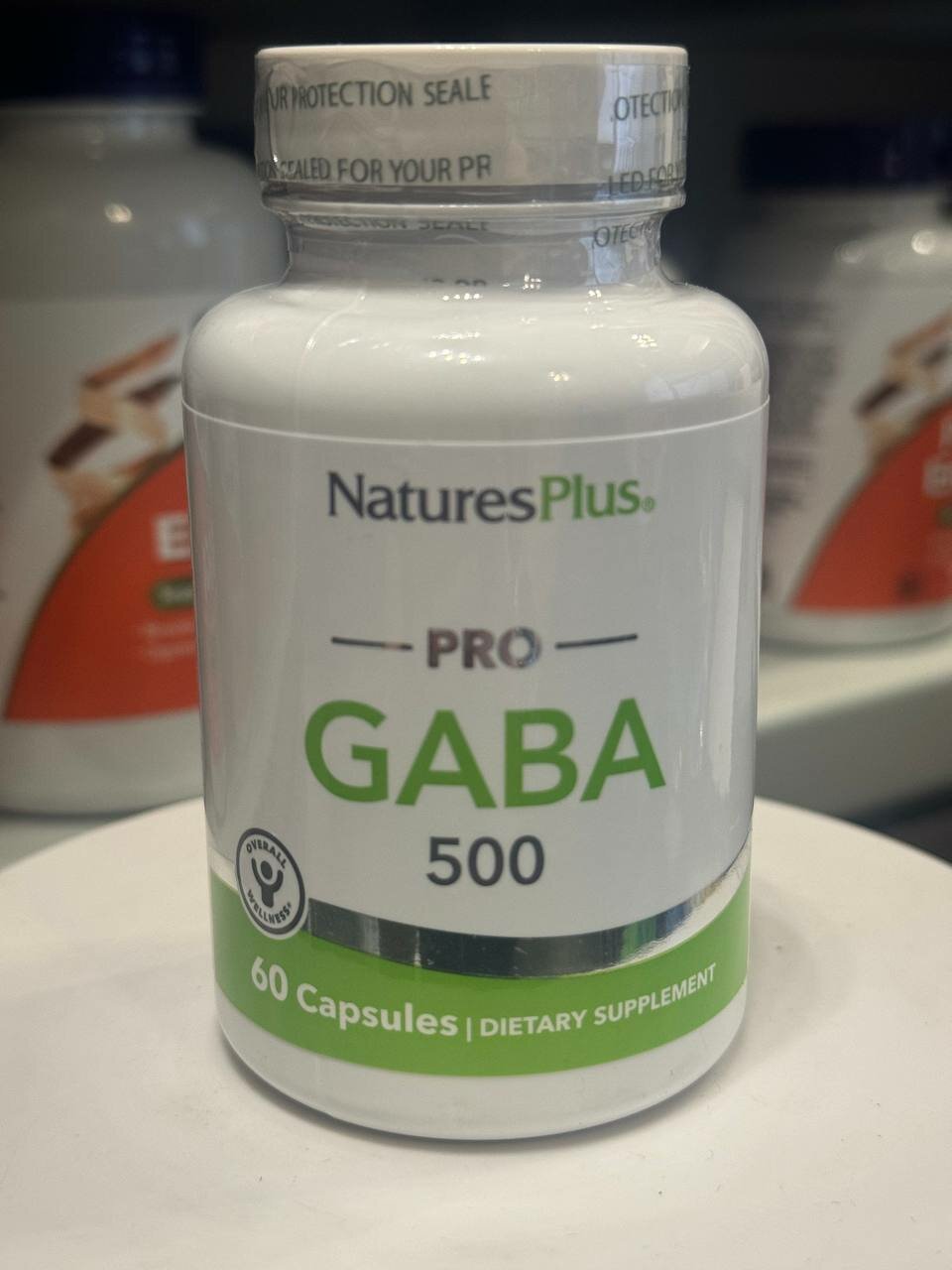 NaturesPlus PRO GABA 500 mg - ГАБА, Спокойствие, фокус, расслабление, 60 капсул