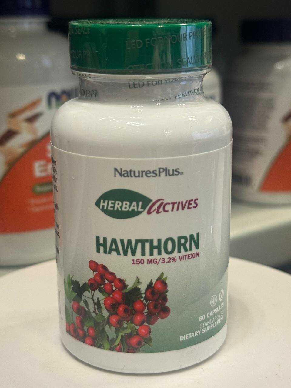 NaturesPlus Herbal Actives Hawthorne 150 mg, Боярышник, 60 капсул