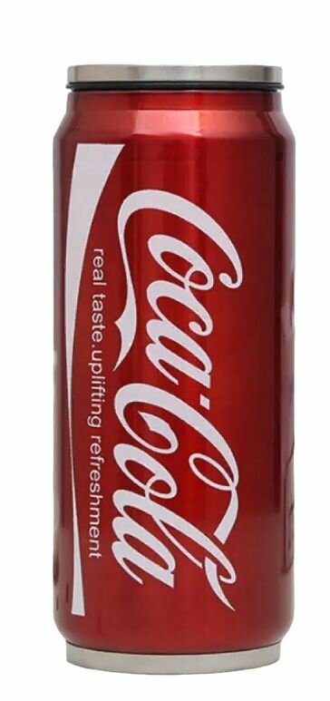 Термокружка стальная с клапаном-трубочкой Coca-cola 500 мл