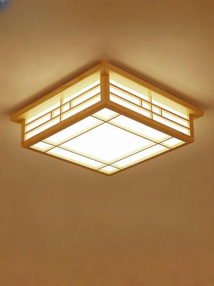 Деревянные светодиодные потолочные светильники в японском стиле