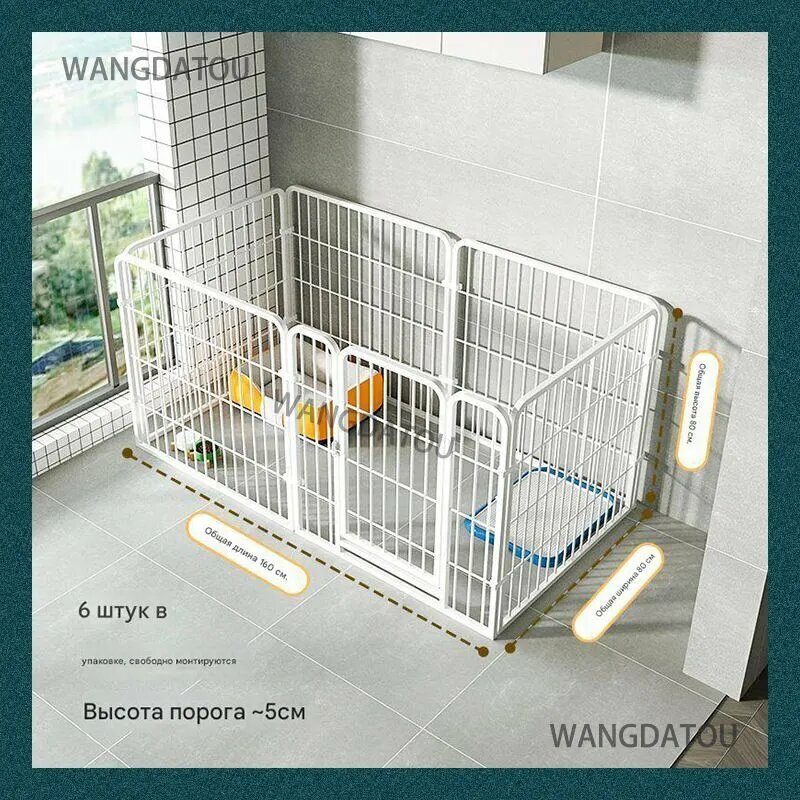 KNOW EASY-Усиленный вольер для собак, кошек, кролика. Металлическая складная клетка для крупных, средних и мелких пород домашних животных. Уличная будка для щенков и котов. 6 секций