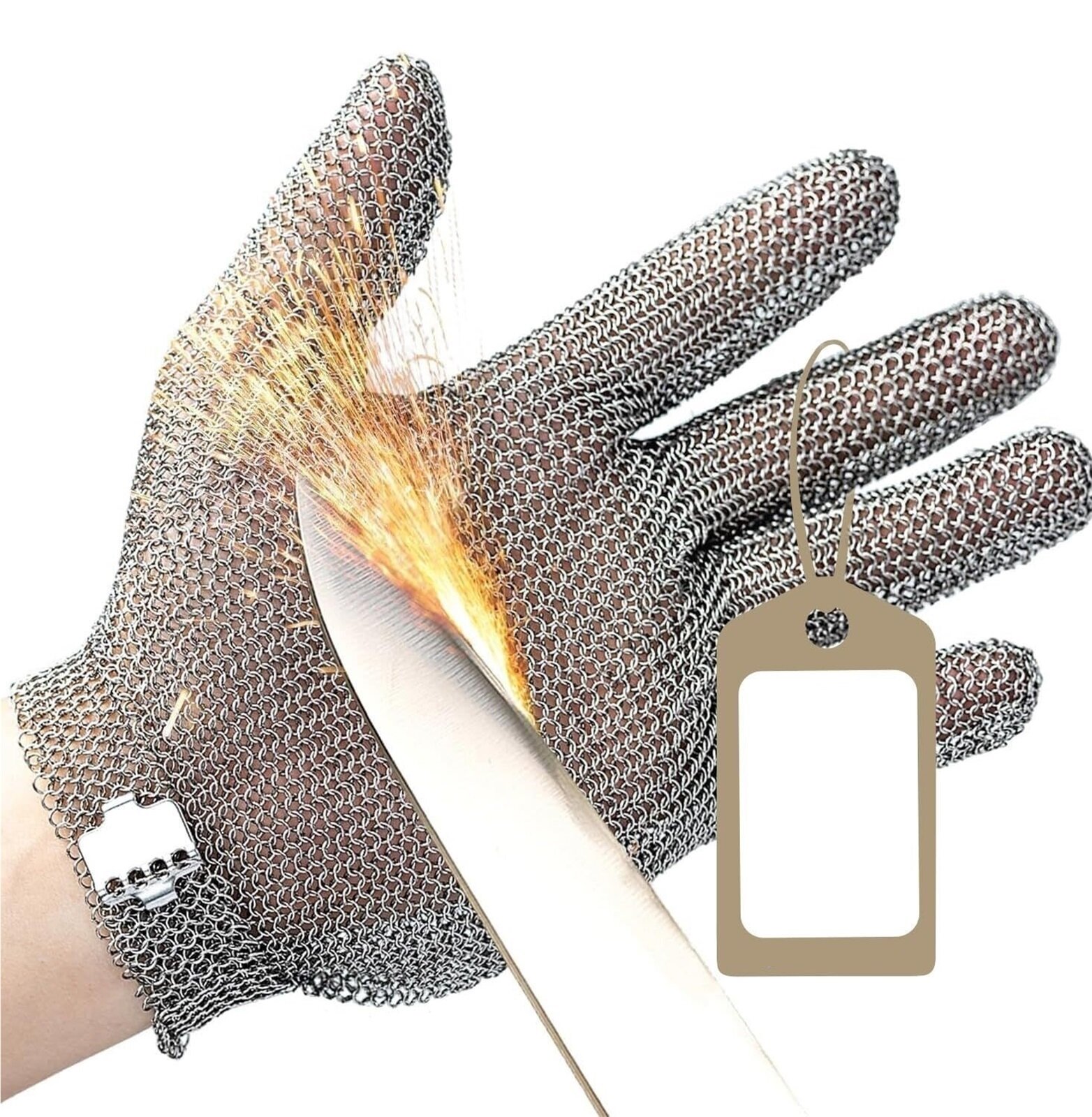 Прочные перчатки мясника из нержавеющей стали, мужские, с вентиляцией, защита от порезов