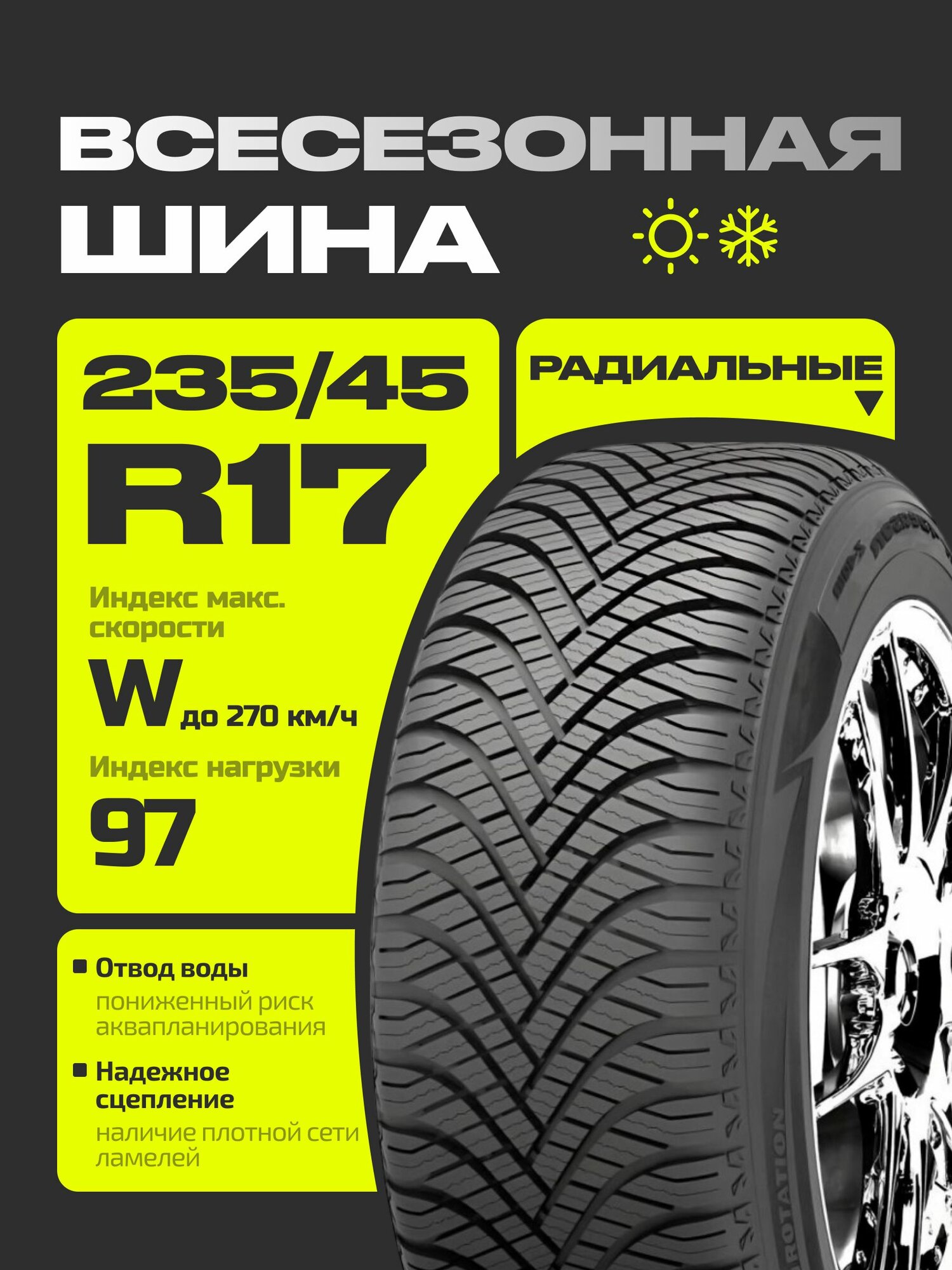 Всесезонная шина Trazano Z-401 235/45R17 97W XL