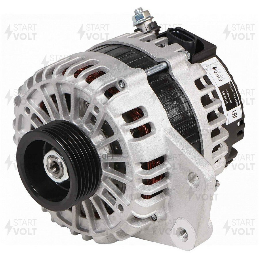 Генератор для а/м Chery Tiggo T11 (05-)/Tiggo 5 (15-) 1.6i/1.8i/2.0i 110A (LG 2703) от официального дистрибьютора, STARTVOLT, артикул LG2703