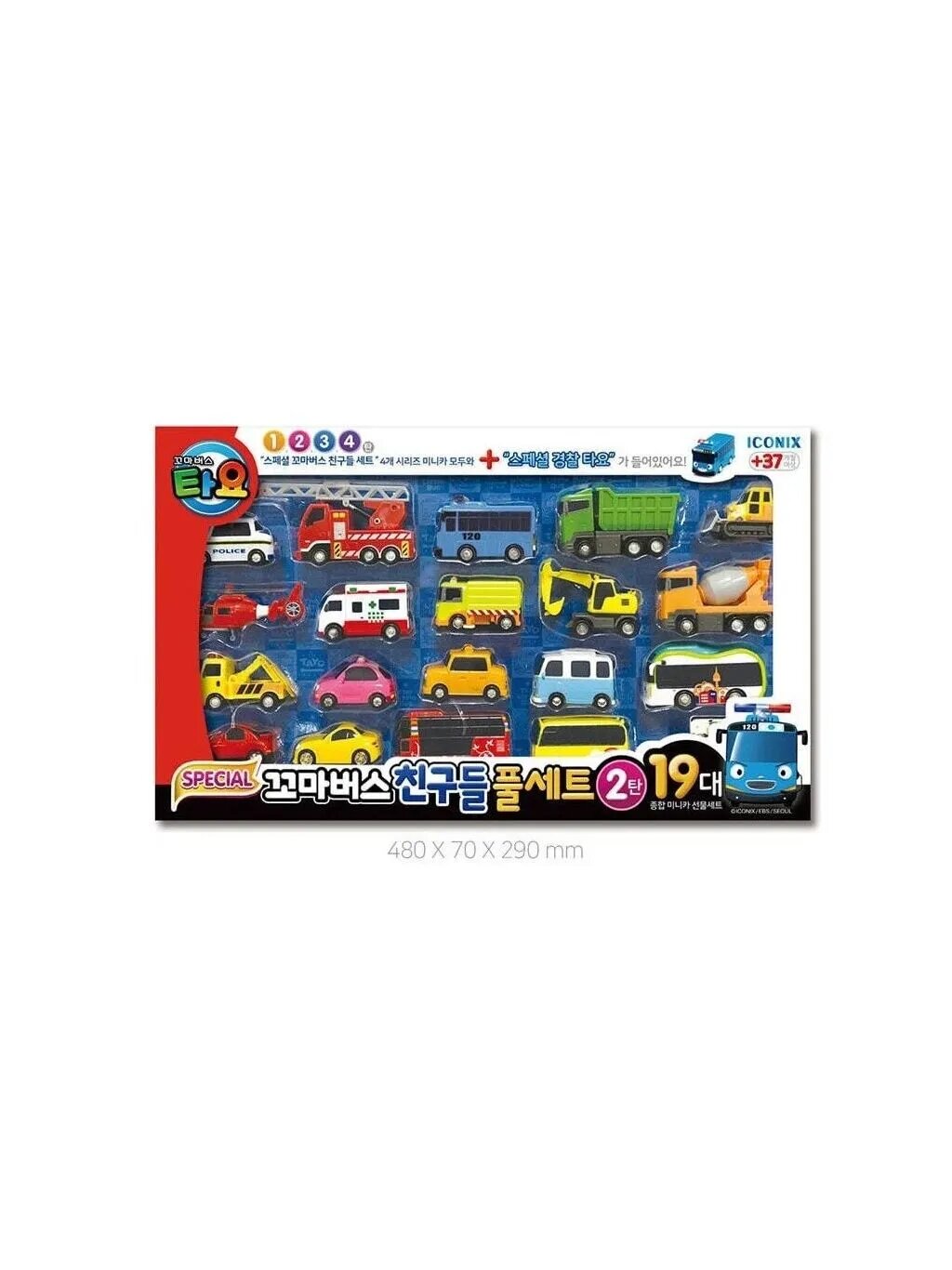 Tayo The Little Bus Special Friends Mini Car костюм (19 шт)