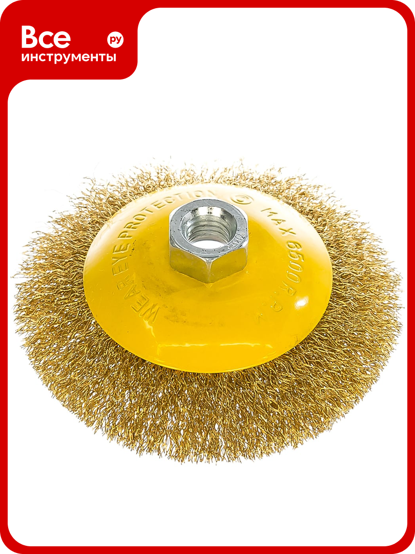 Щетка крацовка дисковая (115 мм; М14) для УШМ Biber 70973 тов-076220, ушм biber 70973