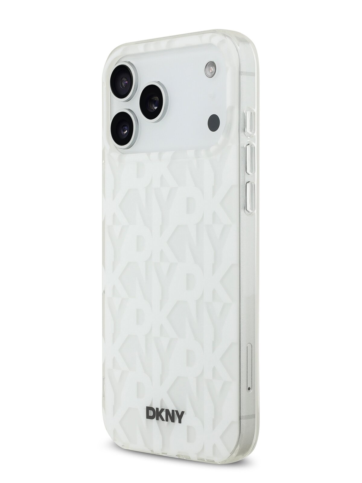 DKNY чехол для iPhone 17 Pro Max, IML принт Double layer Grid Pattern, белый — фото 1