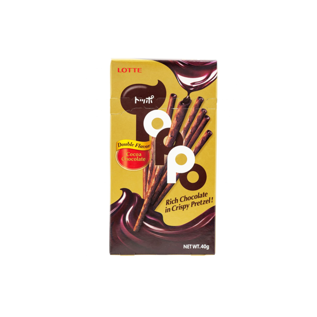 Палочки бисквитные топпо с ароматной начинкой из качественного какао 40 г, Таиланд