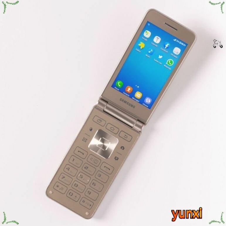 SM-G1650 Раскладной телефон 4G с 3,8-дюймовым TFT-экраном, 2 ГБ/16 ГБ, две SIM-карты, две кнопки режима ожидания, резервный телефон, подходящий для пожилых студентов (поддерживает русский язык)