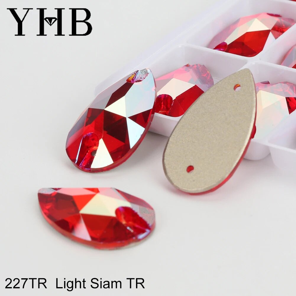 Стразы YHB 227TR Light Siam, 13-22 мм, 24шт