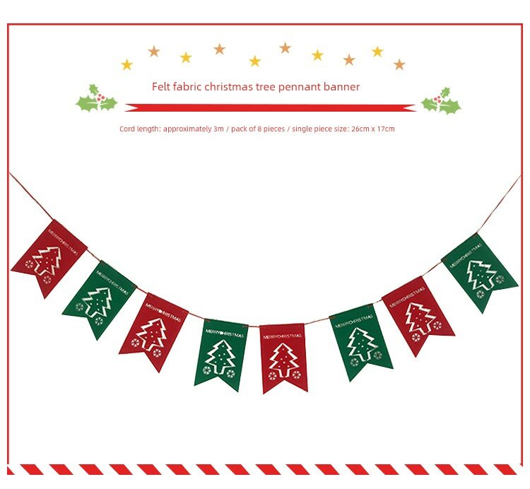 Новогодние подвесные украшения из нетканого материала, гирлянды для детского сада, креативные композиции, декор для