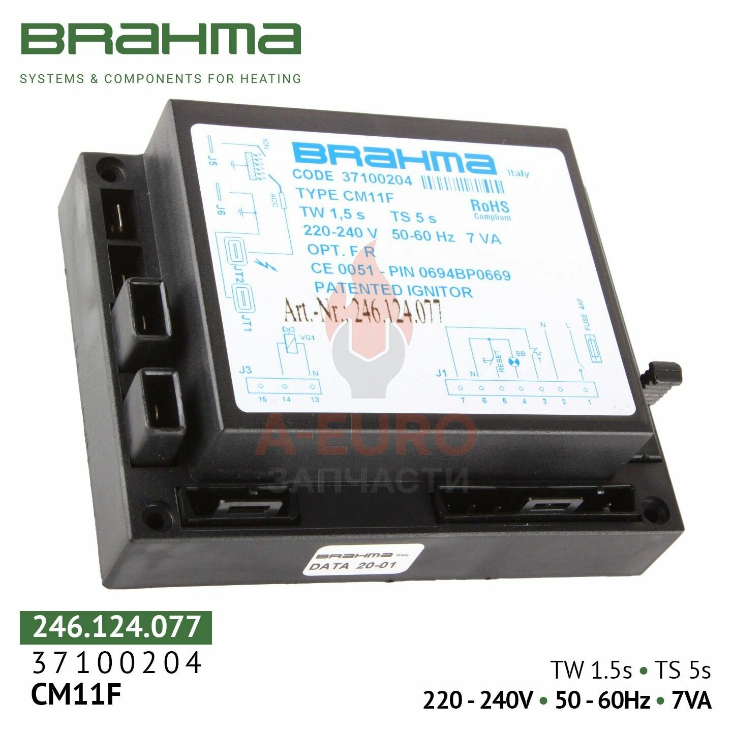 Блок управления горением Brahma CM11F, 37100204
