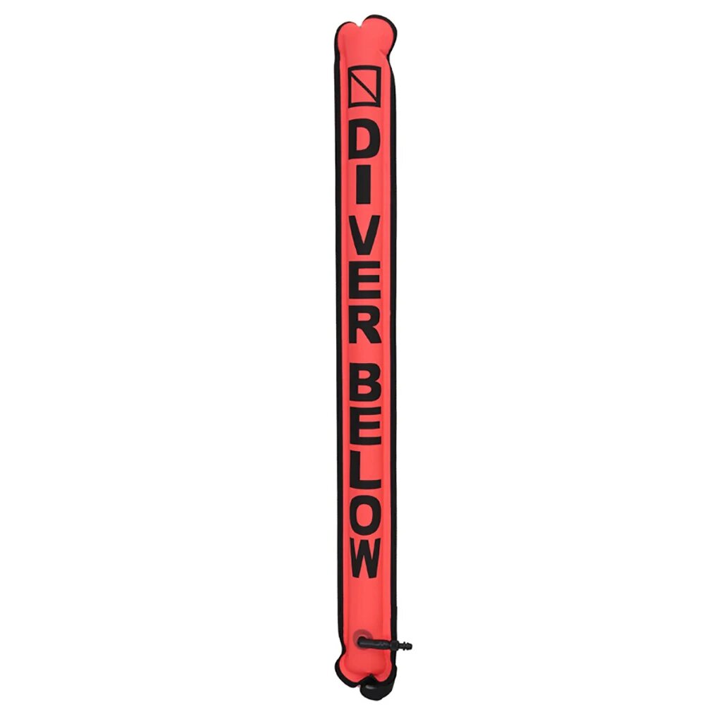 Надувной буй для дайвинга красный Fluorescent Red