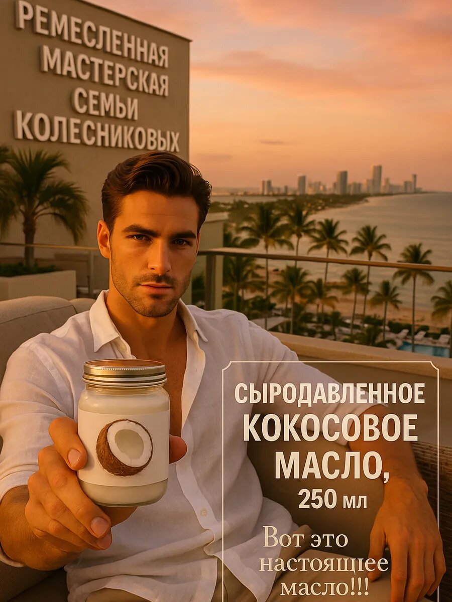 Сыродавленное кокосовое масло - 250 мл.