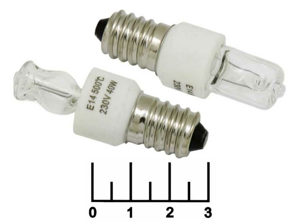 Лампа КГМ 220V 40W E14 прозрачная для эл. плит (+500C) (5900)