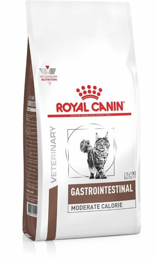 Royal Canin (Роял Канин) Gastrointenstinal Moderate Calorie GIM 35 Сухой лечебный корм для кошек при заболевании ЖКТ Низкокалорийный 350г