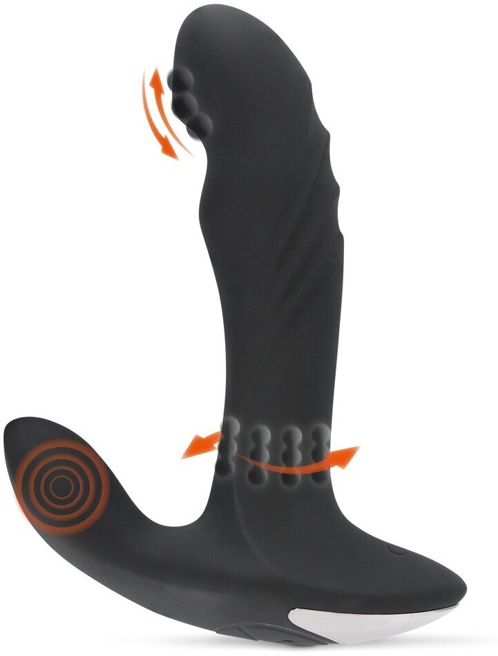Вибромассажер простаты с функцией римминга и мануального массажа Rebel Plug with Perineum Stimulator (16.6, Ø 3.4 см)