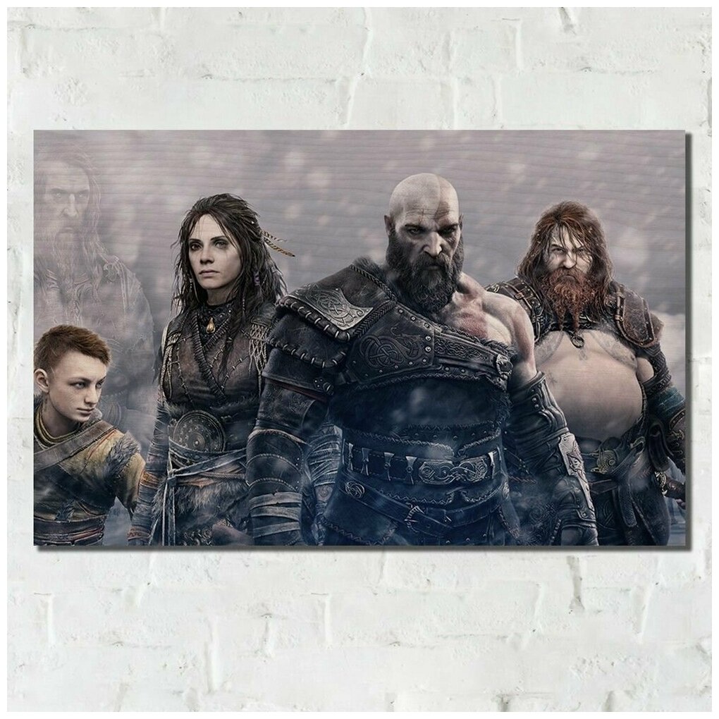 Картина интерьерная на дереве Игра God Of War Ragnarok - 16001