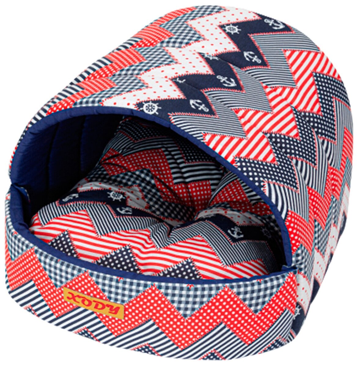 Домик для собак и кошек Xody Эстрада Морячок № 2 хлопок 44 х 50 х 40 см (1 шт)