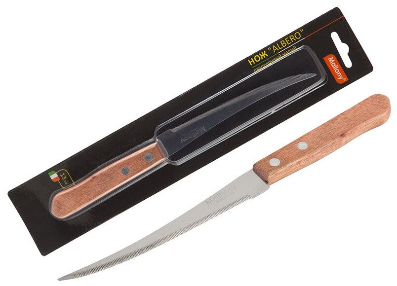 Филейный нож ALBERO MAL-04AL с деревянной рукояткой и лезвием 13 см из нержавеющей стали 3CR13 SS