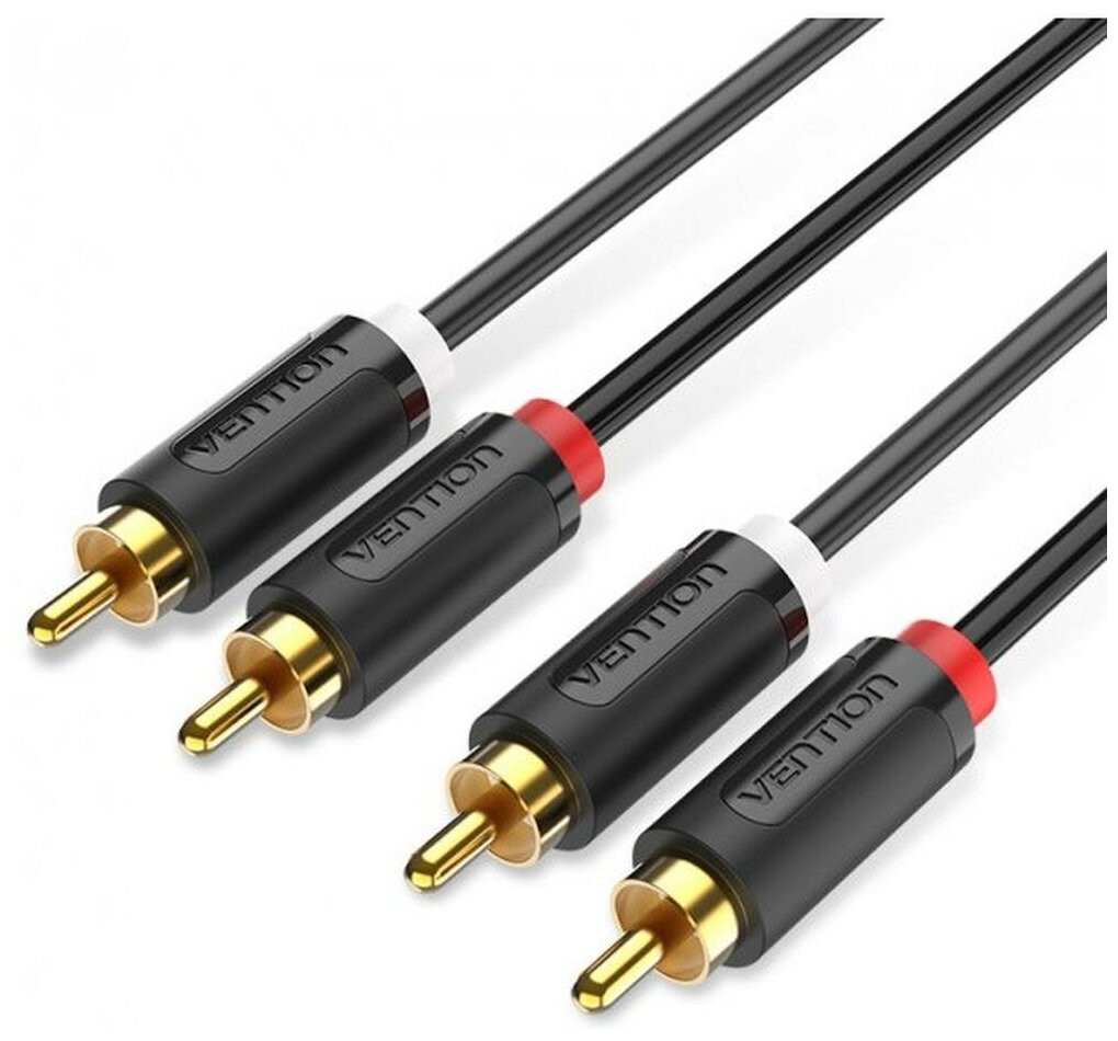 Кабель 2RCA M - 2RCA M, 3m Vention BCMBI черный