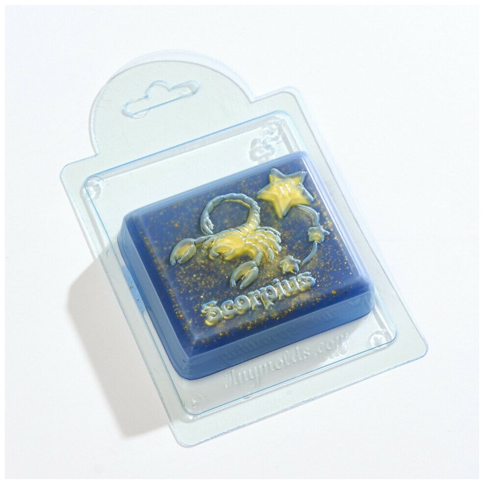 Скорпион знак зодиака - формочка пластиковая для изготовления мыла, шоколада и гипсовых отливок