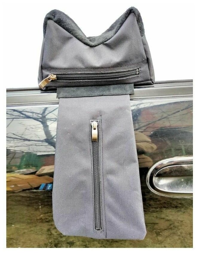 Опора стрелковая, мешок для пристрелки на дверь авто, подушки для стрельбы, чёрный.