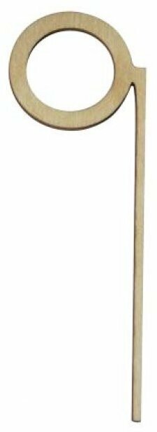 Деревянные заготовки / Декупаж, деревянная заготовка для творчества "Добрый мастер" Бутафорский реквизит №14815 "Монокль" 5,5*13,5см (2шт)