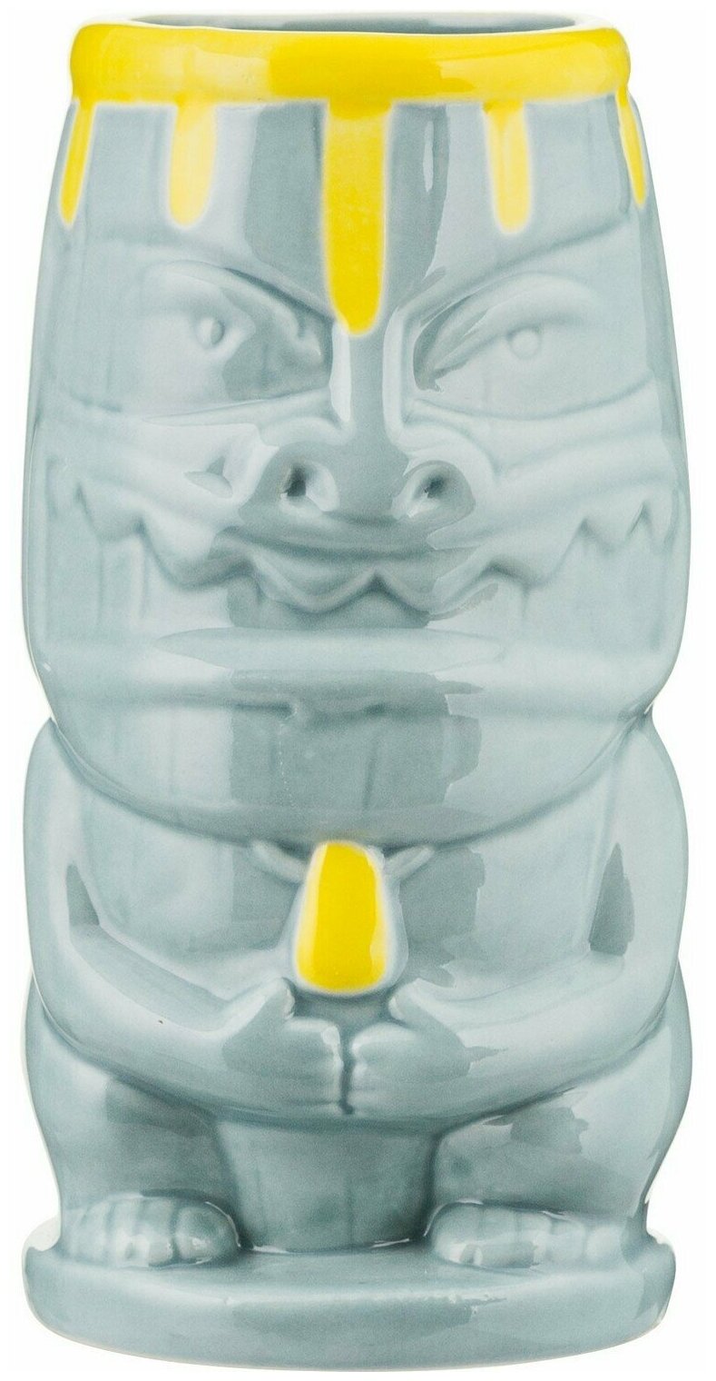 Стакан для коктейлей Mornsun Тики 350мл, 60х60х150мм, керамика, серый