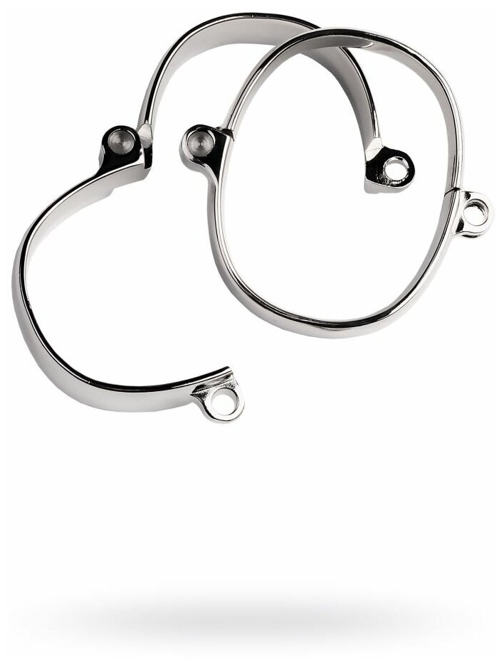 Металлические наручники на замке, цвет серебристый