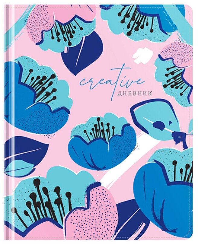 Дневник 1-11 кл. 48л. Лайт Greenwich Line "Creative. Bright", ткань, печать, тон. блок, ляссе