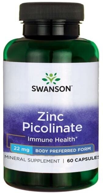 Zinc Picolinate Immune Health 22 mg (Пиколинат Цинка) 60 капсул (Swanson)