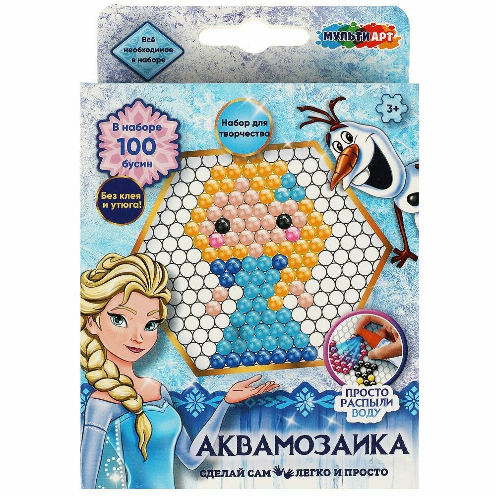 Аквамозаика 100 бусин Снежная принцесса мульти АРТ AB-100FR