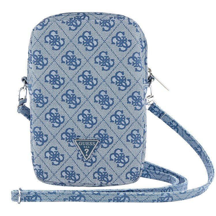 Guess сумка для смартфонов Wallet Zipper Pouch 4G Triangle голубая